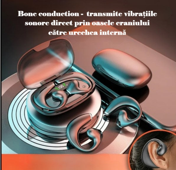 Căști cu conducție osoasă negre – Delibo